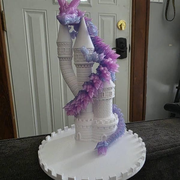 Crystal Dragon Display Stand Holder Great Wall of China Diorama for ...