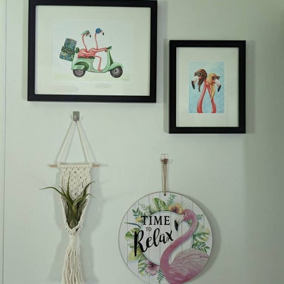 Alphabet Poster, Alphabet Print, Alphabet Artwork, Pink Flamingo ...