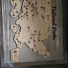 Monroe Lake Custom Wood Map Depth Map Wood Map Gift Art - Etsy