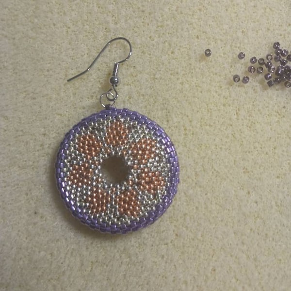 Beaded Hoop Earrings Tutorial, Gold Seed Bead, Aqua Blue Glass Bead and ...