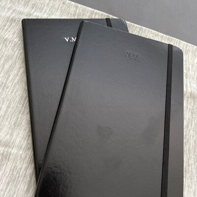 Personalised Black Leather Notebook Personalised Notebook A5 - Etsy UK