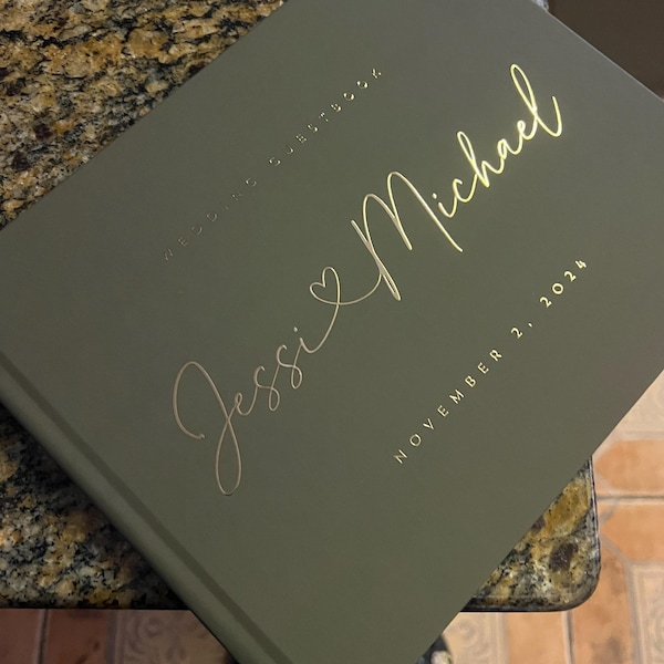 Modern Wedding Guest Book, Simple and Elegant Terracotta Photo Book for ...