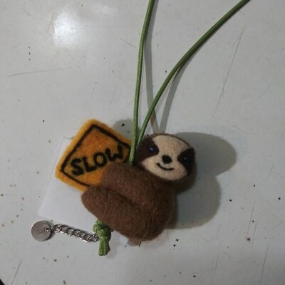 Car Accessories for Women / Rear View Mirror Charm Hanging Sloth ...