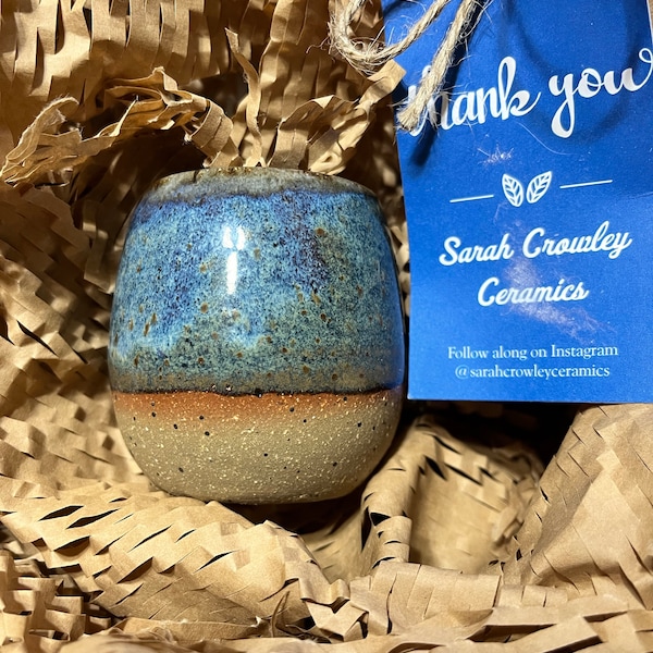 Handmade Ceramic Shot Glass: Speckled Stoneware Espresso Cup - Etsy