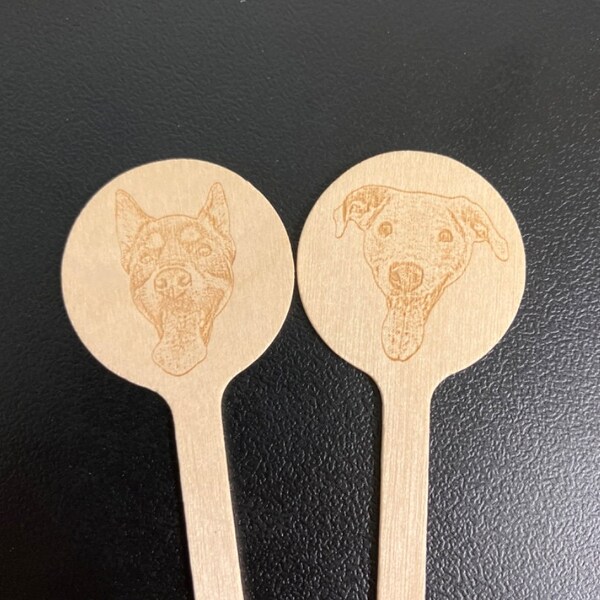 Signature Dog Drink Stir Stick, I Do Too Wood Engraved Cocktail Sticks ...