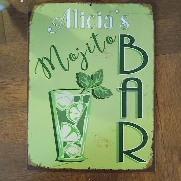 CUSTOM MOJITO BAR Sign, Customizable Mojito Bar Sign, Mojito Bar, Bar ...