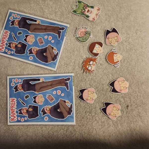 Ranfren Stickers Chibi Laminated Stickers - Etsy