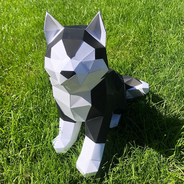 Husky Paper Model ,papercraft , DIY , Low Poly , PDF Papercraft , Husky ...