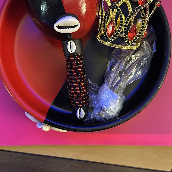 Elegua Plate and Crown, Plato De Barro Y Corona Para Eleggua Santeria ...