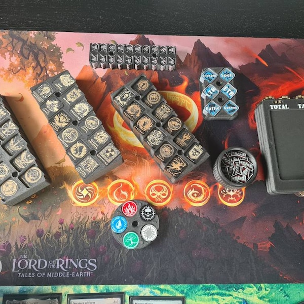 Wooden Ability Counter Set Compatible With Magic (MTG) - Laser Engraved ...