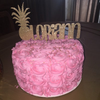 Pineapple Cake Topper, Pineapple Birthday, Pineapple Decorations ...