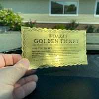 Chocolate Factory Golden Ticket Prop Replica classic - Etsy