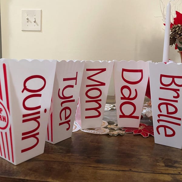 Personalized Popcorn Bucket/reusable Popcorn Bucket/family Movie Night ...