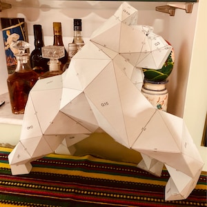 Munchkin Cat walking Paper Craft Digital Template Origami | Etsy