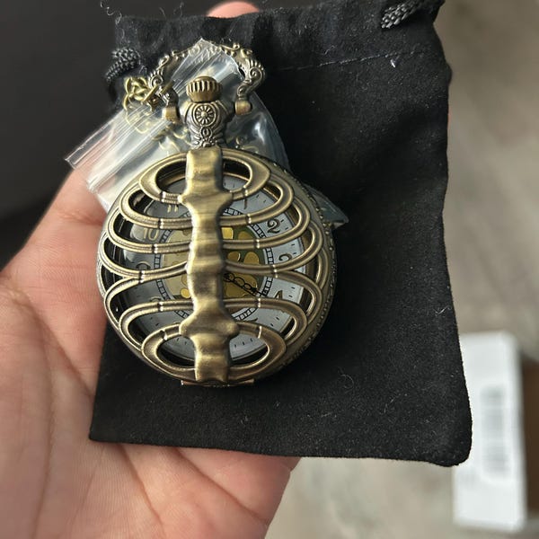 Vintage Look Dual Time Zone Pendant Watch - Brass Necklace, Retro ...