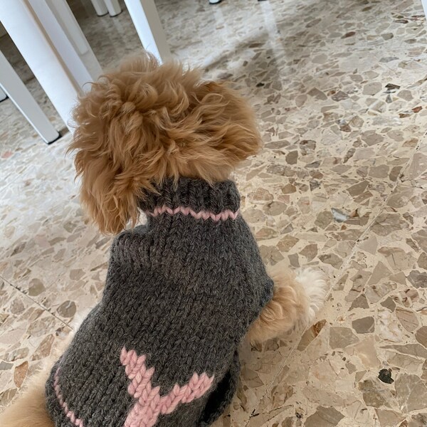 Monogram Dog Sweater, Letter Dog Sweater, Personalized Dog Sweater ...