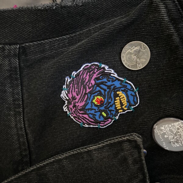 Patch Skeletal Girl Glow in the Dark Side Dead Pin up Rockabilly Horror ...