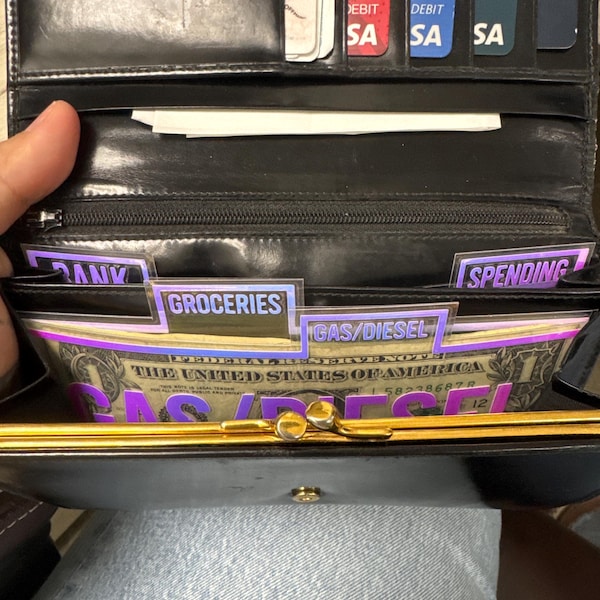 Wallet Cash Envelope Budget Wallet Envelopes Cash Wallet Tabbed Cash ...