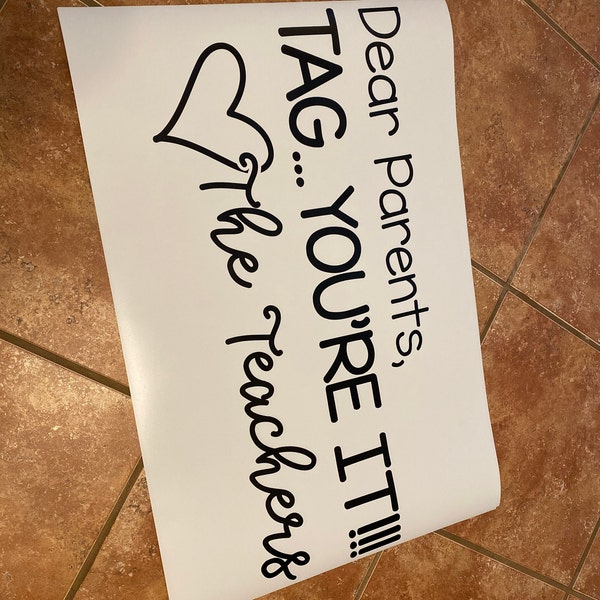 Teacher SVG, Dear Parents Tag You're It SVG, Teacher Tshirt Svg ...