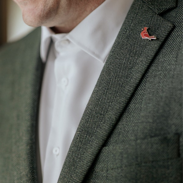 Female Cardinal Enamel Pin Enamel Pin, Cardinal, Birds, Lapel Pin ...