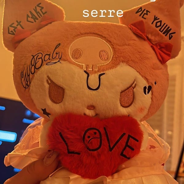 Lil Peep Lil Tracy Split Plush Bunny - Stuffed Animals & Plushies - Etsy