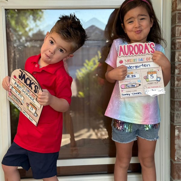 Personalized First Day of School Sign, Back to School Sign ...