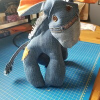 Denim Bear Sewing Pattern PDF Easy Hand Sew From Scraps - Etsy Canada
