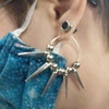Deadly Girl Punk Rock & Heavy Metal Style Spike Hoop Earrings in Small ...