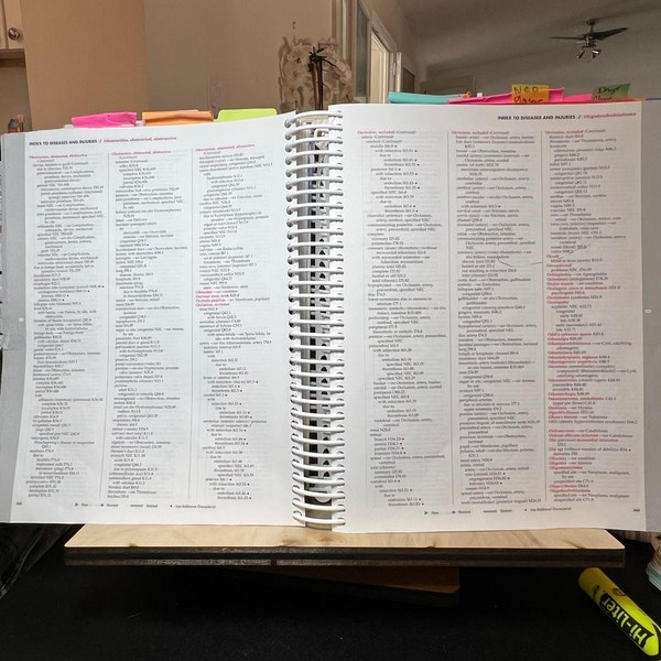 2-sided Medical Coding Rotating Book Carousel Stand Wood Cooking ...