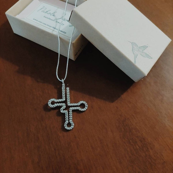 Trna Silver Biology Necklace, RNA Jewelry, DNA Replication, Silver RNA ...