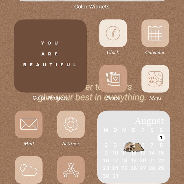 Neutral Palette App Icons, Ios Icons Aesthetic, Boho Ios Icons, Cream ...