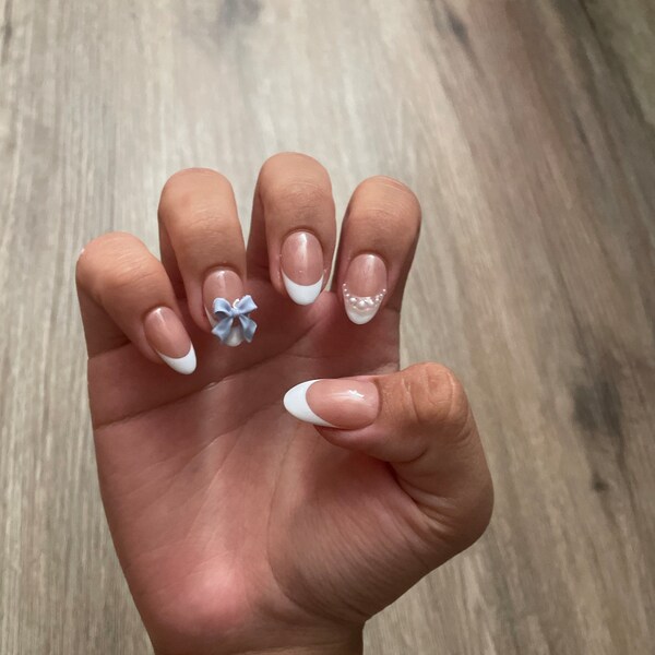 Custom Press on Nails 10 Fake Handmade Quality Trendy Cute Square ...