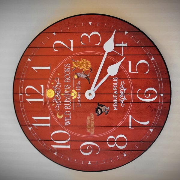 Harbor Red Wall Clock, Large Wall Clock, Choose From 8 Sizes. Extra ...