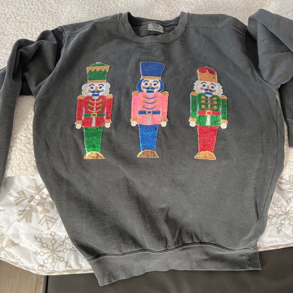 Sequined Nutcracker Sew on Patch- Christmas Shirt Applique - Etsy