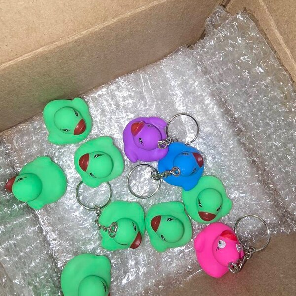 6 Custom Different Colored Keychain Mini Rubber Ducks for Wrangler ...
