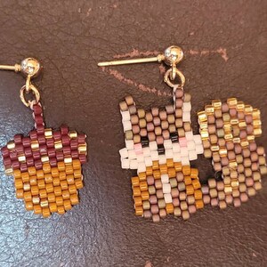 Stegosaurus Dinosaur Brick Stitch Bead Pattern, DIY Beaded Earring ...