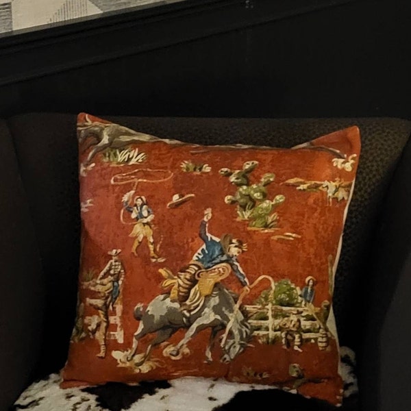Wild West Cowboy Pillow Cover, Cowboy Decor, Western Decor, Vintage ...