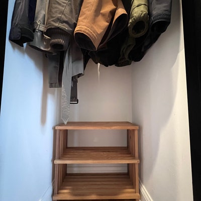 Entryway Bench or Hall Bench With Built in Shoe Rack White - Etsy