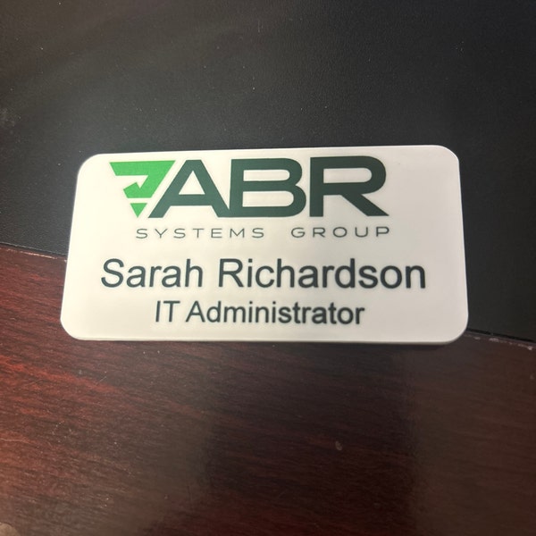 Full Color Personalized Wearable Magnetic Name Tags. Your Color Logo ...