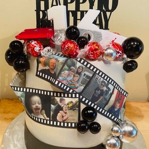 Edible Film Reel Icing Cake Wrap Pre Cut. 3 Strips per Sheet 5 Photos ...