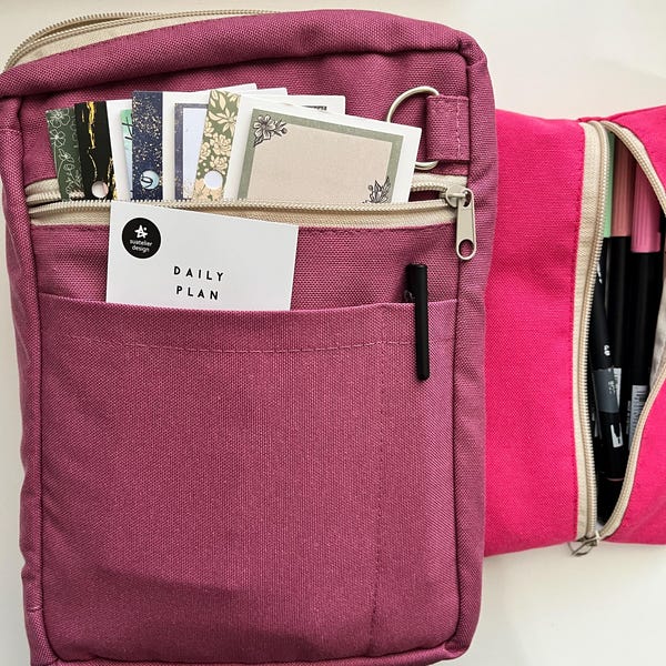 Canvas Zippered Notebook Case for Standard & Passport Size, Pocket ...