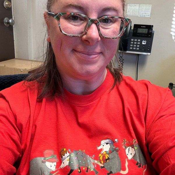 Opossum Christmas Sweatshirt, Opossum Christmas T-shirt, Opossum Cute ...