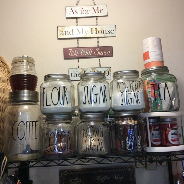 Custom Rae Dunn Inspired Vinyl 3" Decals-canister Labels-farmhouse ...