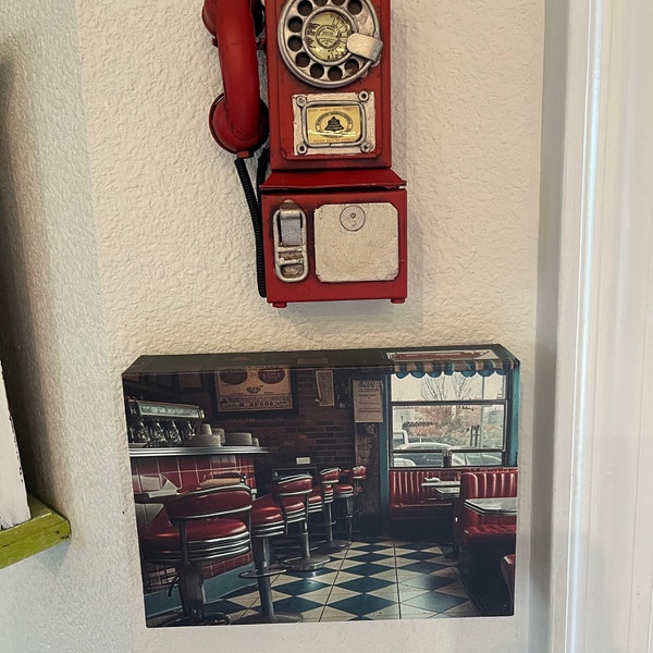 ROTARY PAYPHONE DECORATION /vintage Metal Design Replica / Decorative ...