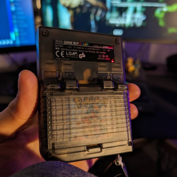 Sticker Holographic Pokémon Gameboy Linker Cartridge Ezflash Everdrive or MBC5 Multi Cart (only ...