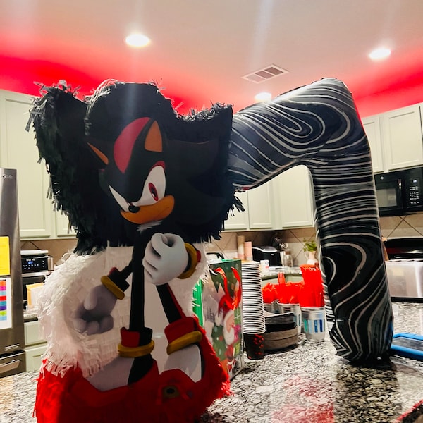 Shadow Pinata! 27”x 16”x 4” Shadow the Hedgehog Party Supplies - Etsy