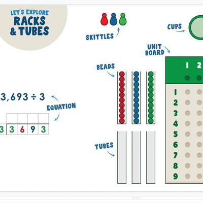 Printable Montessori Division Material Racks and Tubes Math Boards ...