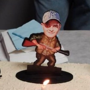 Personalized 3D Wooden Cartooned Computer Engineer Figurine Trinket ...