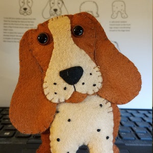 Digital Pdf Sewing Pattern Tutorial for Wool Felt Hand Sewn Dog Set 2 ...