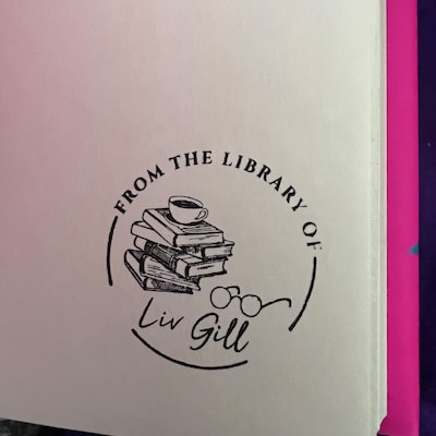 Personalized Book Lover Gift Embosser Monogram Book Stamp - Etsy